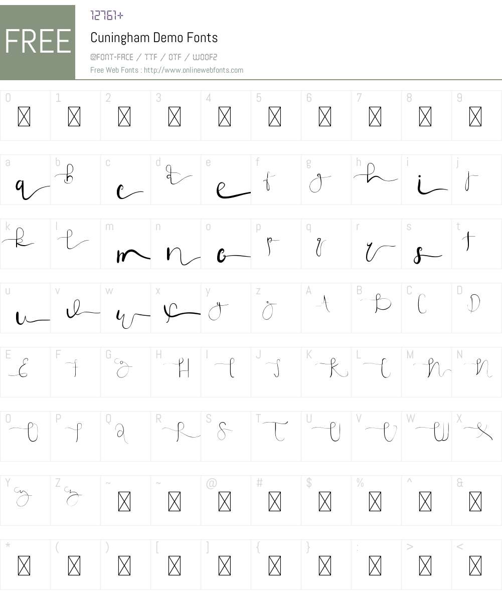 Cuningham Demo 1.001;Fontself Maker 3.5.1 Fonts Free Download ...