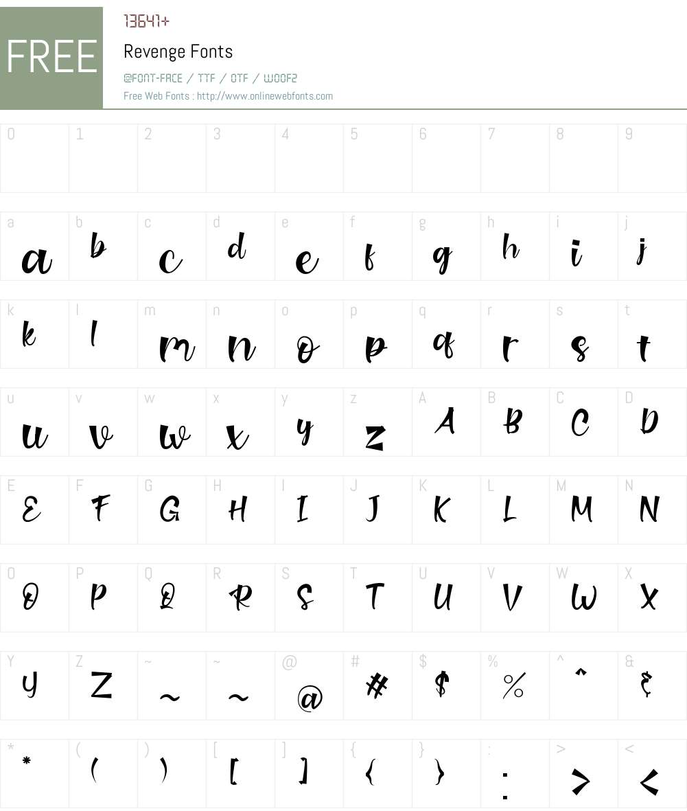 Revenge 1.00;March 2, 2020;FontCreator 12.0.0.2563 64-bit Fonts Free ...