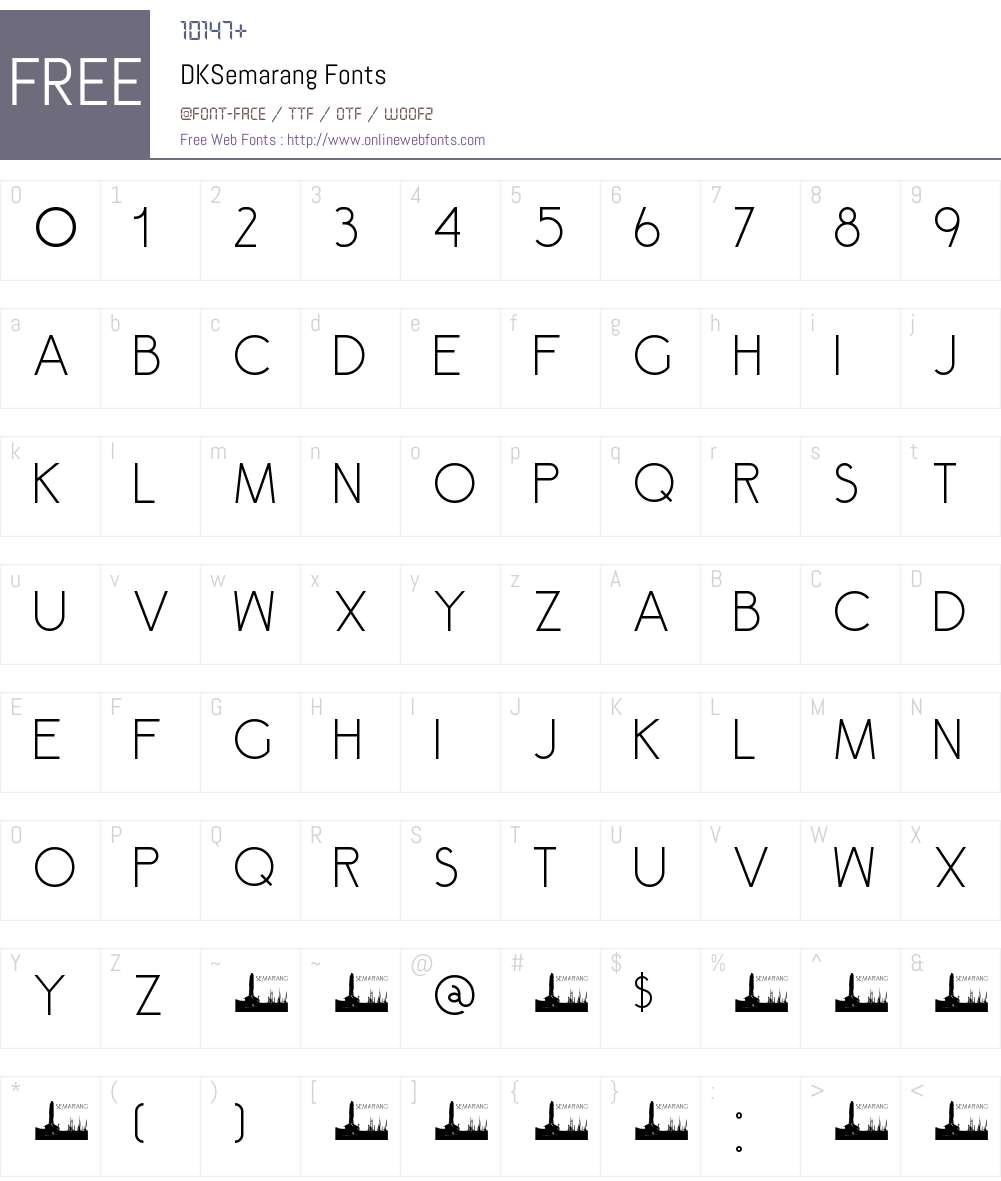DK Semarang 1.000 Fonts Free Download - OnlineWebFonts.COM