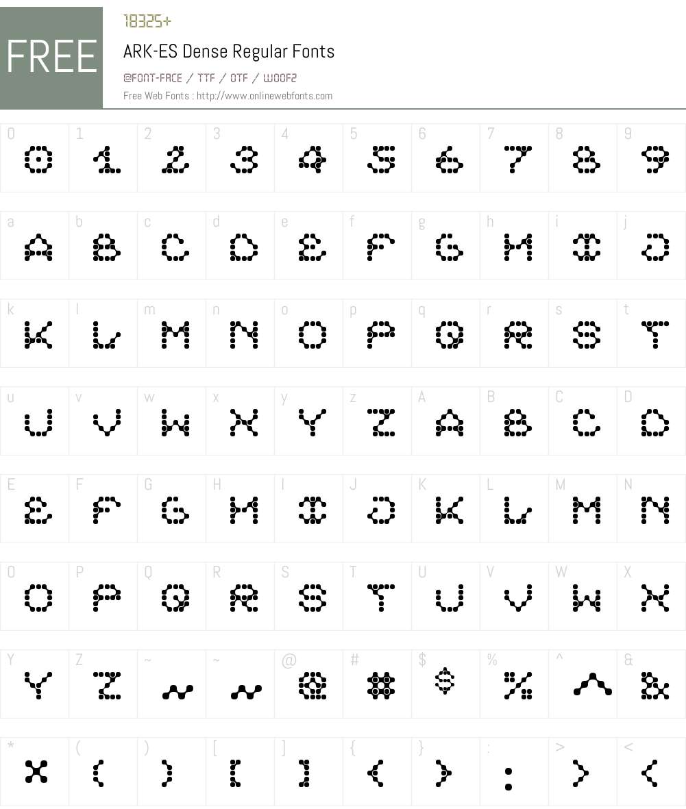 ARK-ES Dense Regular 1.002;Fontself Maker 3.4.0 Fonts Free Download ...