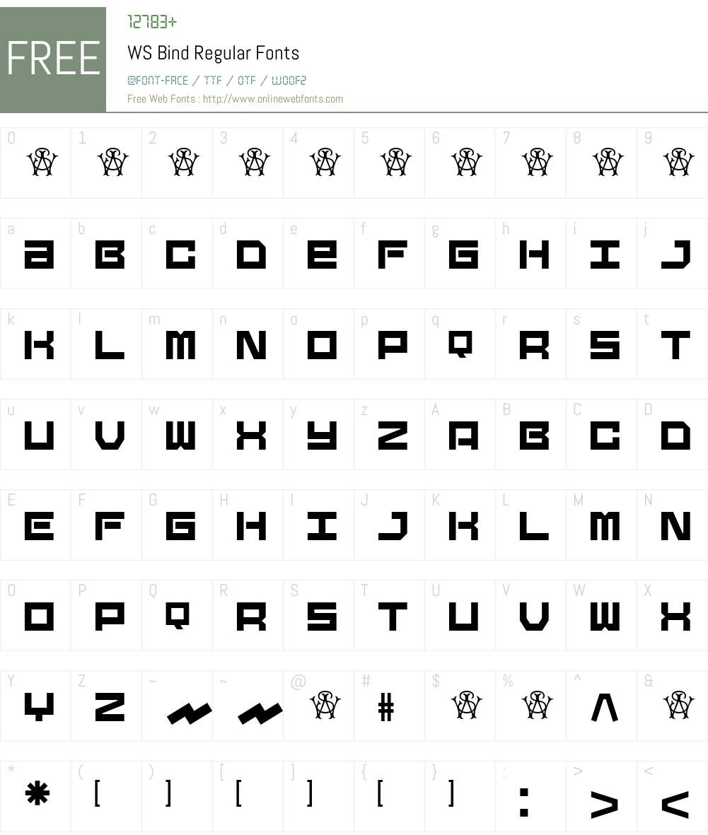 WS Bind 1.000 Fonts Free Download - OnlineWebFonts.COM