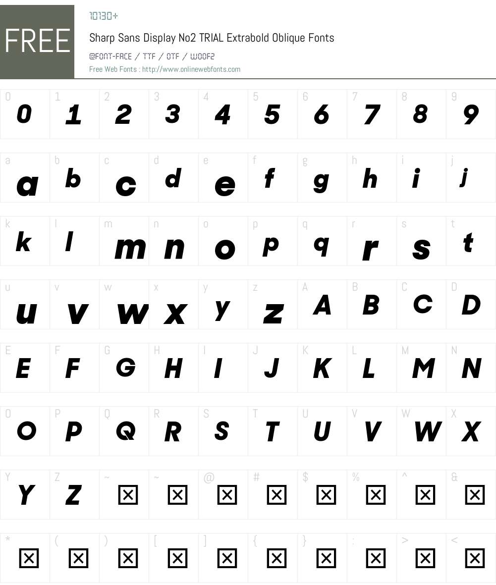 Sharp Sans Display No2 TRIAL Extrabold 1.010 Fonts Free Download ...
