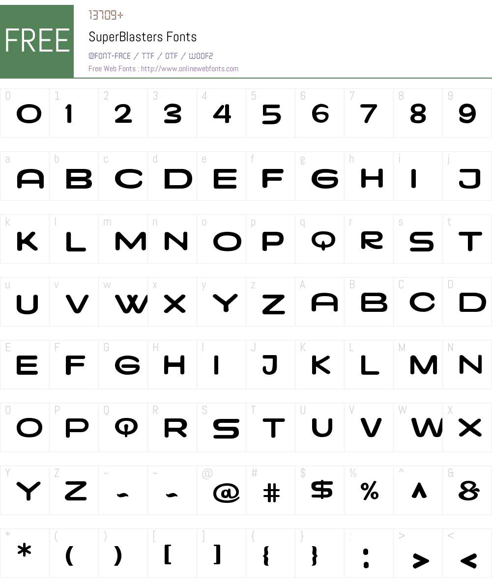 Super Blasters 1.000 Fonts Free Download - OnlineWebFonts.COM