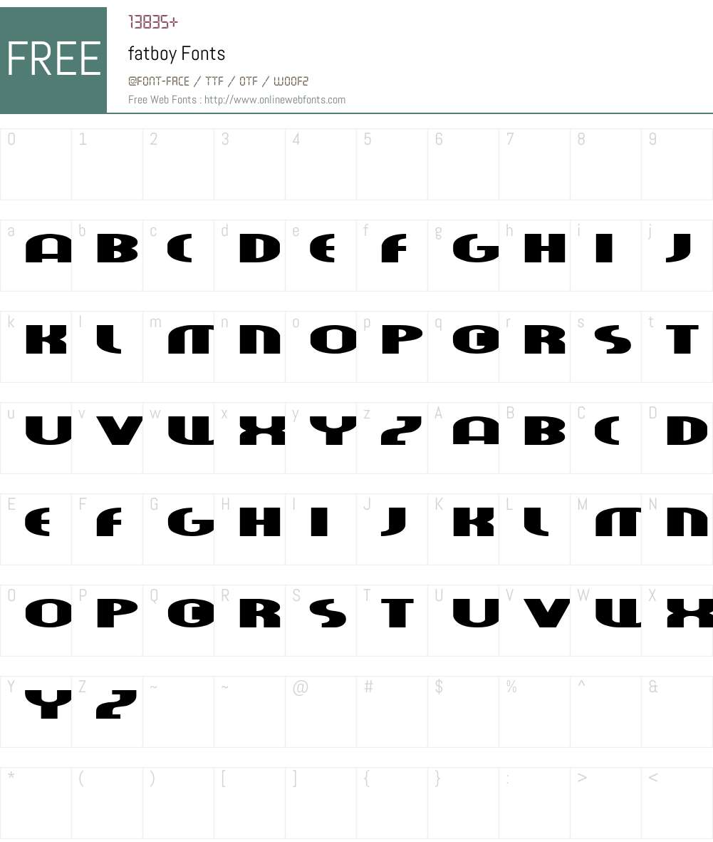 fatboy 001.000 Fonts Free Download - OnlineWebFonts.COM