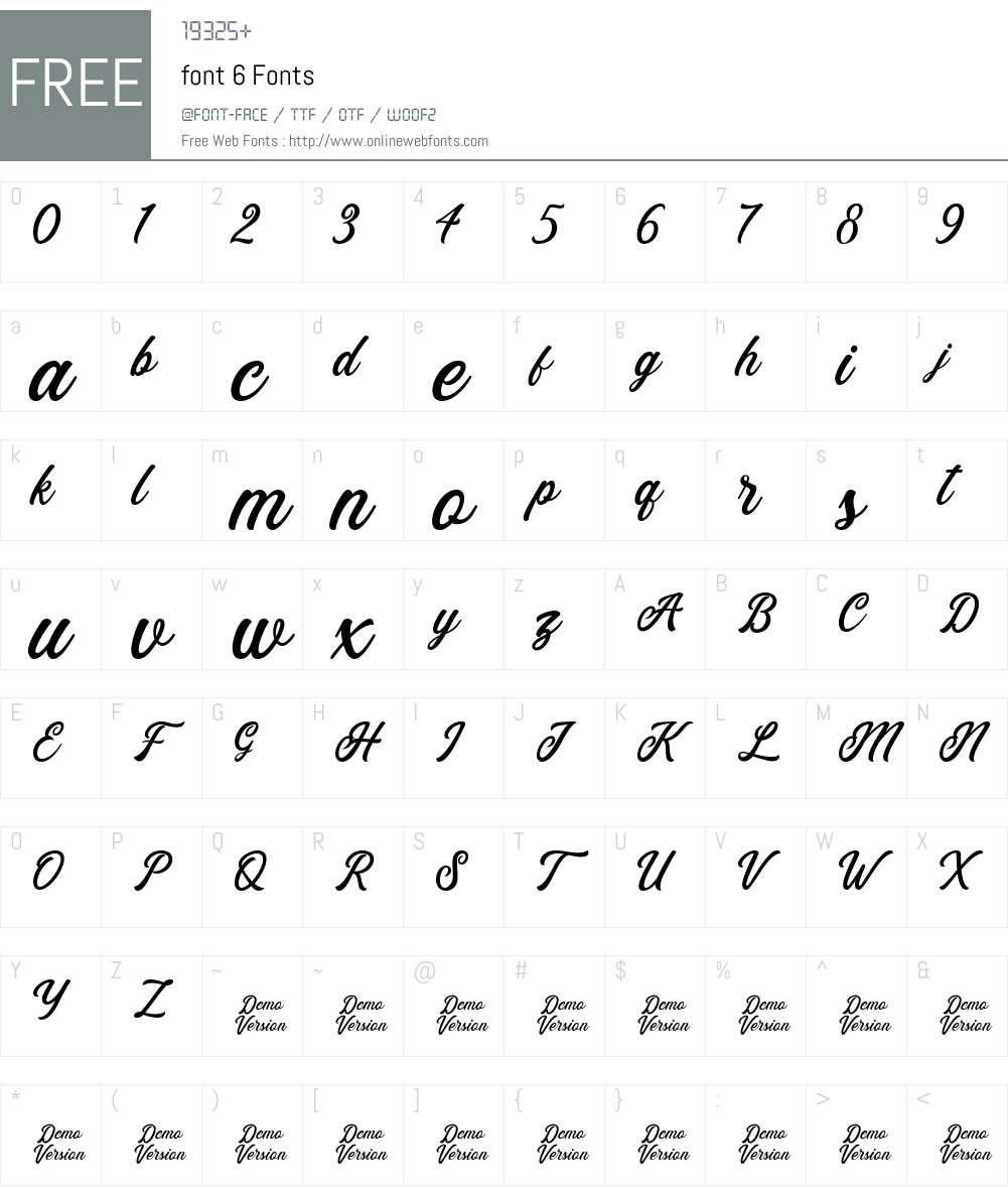 font 6 Fonts Free Download - OnlineWebFonts.COM