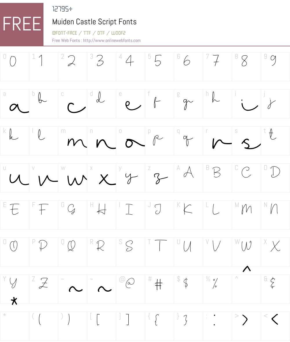 Muiden Castle Script 1.00;March 30, 2019;FontCreator 11.5.0.2430 64-bit ...