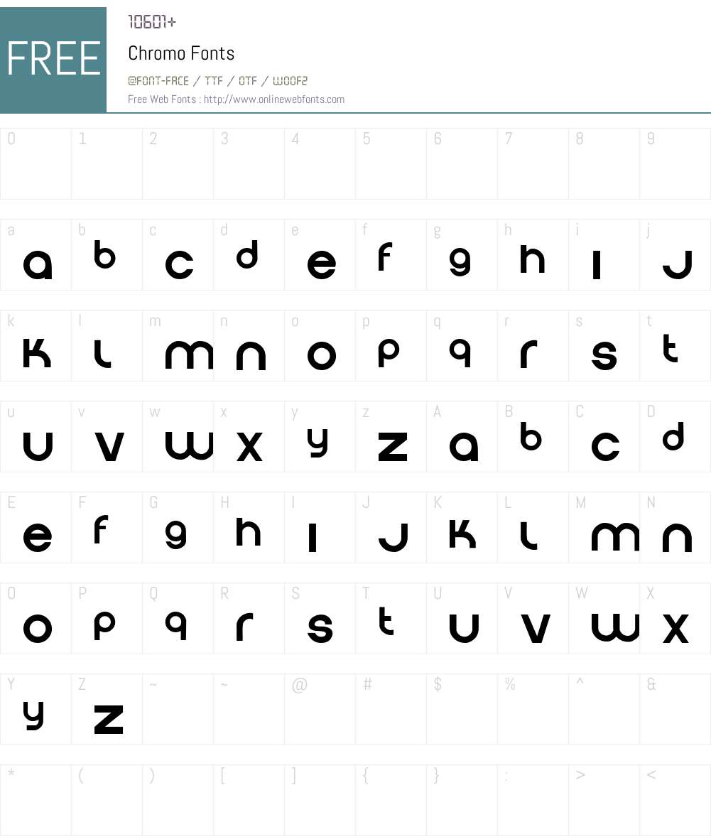 Chromo 1.00;July 17, 2019;FontCreator 12.0.0.2522 32-bit Fonts Free ...