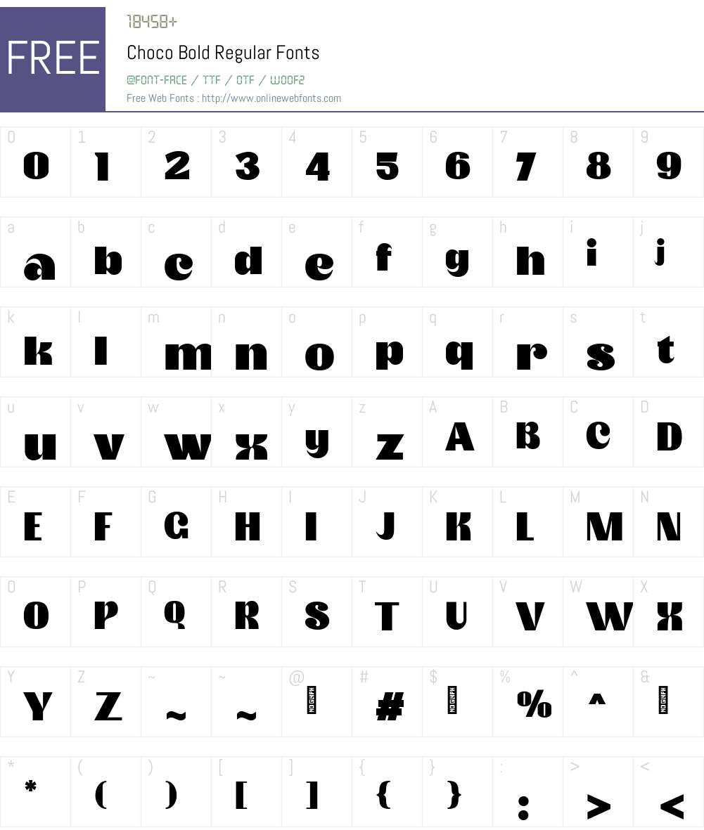 Choco Bold 1.000 Fonts Free Download - OnlineWebFonts.COM