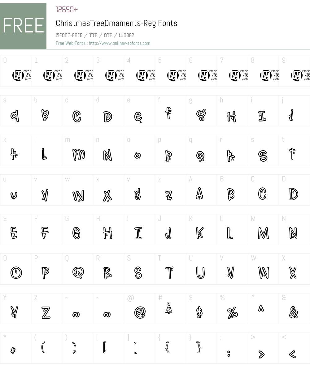 Christmas # Tree # Ornaments 1.000 Fonts Free Download - OnlineWebFonts.COM