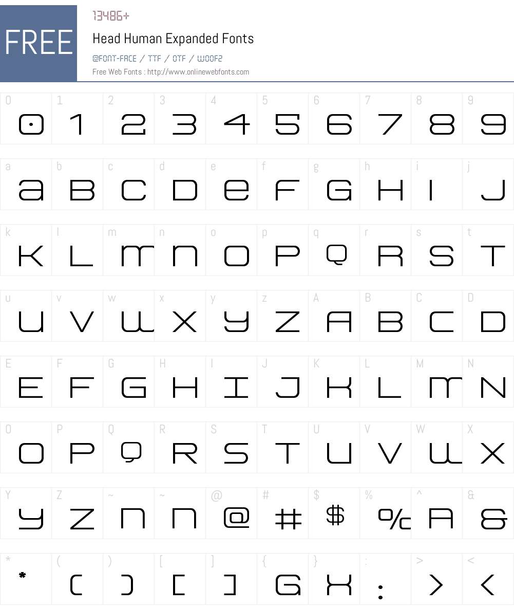 Head Human Expanded 1.0; 2021 Fonts Free Download - OnlineWebFonts.COM
