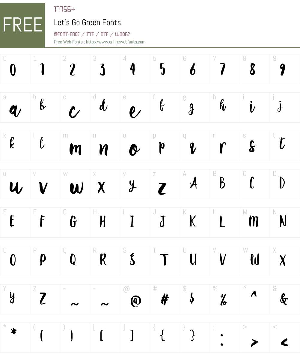Let's Go Green Undefined Fonts Free Download - OnlineWebFonts.COM