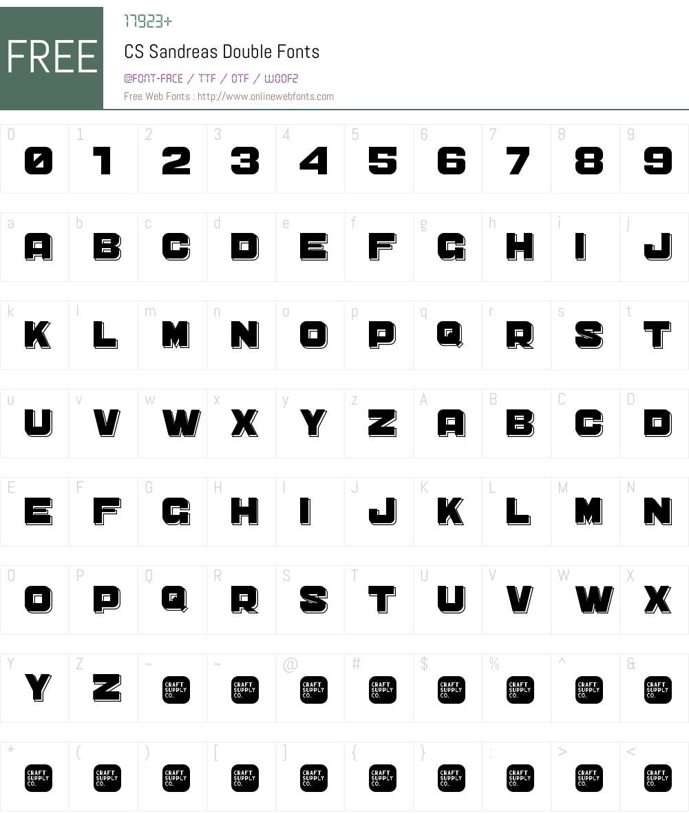 CS Sandreas Double 1.002;Fontself Maker 2.1.2 Fonts Free Download ...