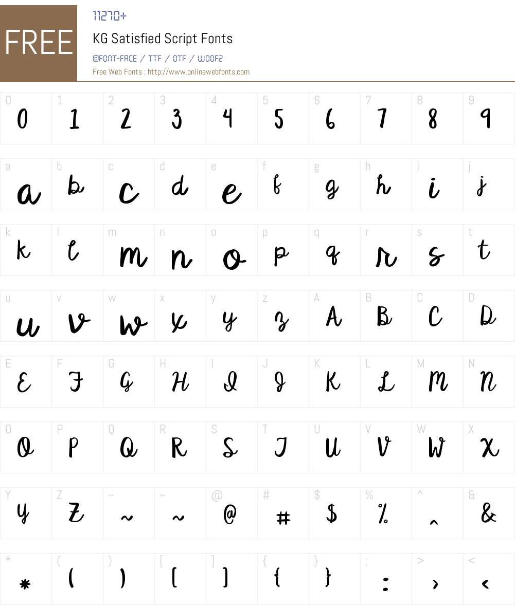 KG Satisfied Script 1.000 Fonts Free Download - OnlineWebFonts.COM