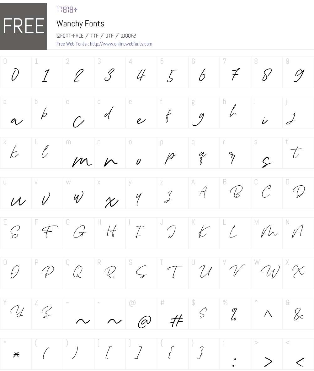 Wanchy 1.000 Fonts Free Download - OnlineWebFonts.COM