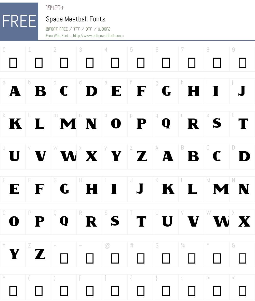 Space Meatball 001.000 Fonts Free Download - OnlineWebFonts.COM