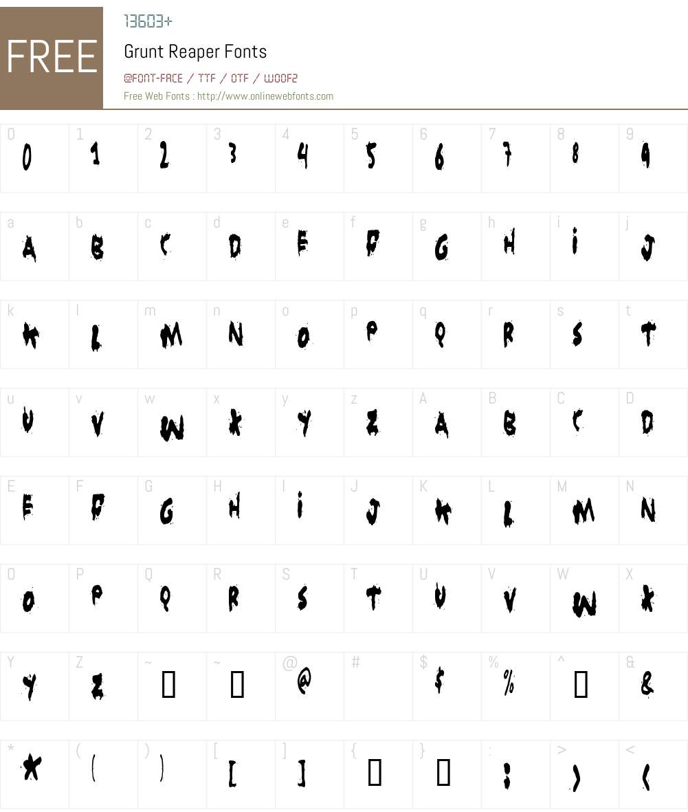 Grunt Reaper V1 1 Fonts Free Download - OnlineWebFonts.COM