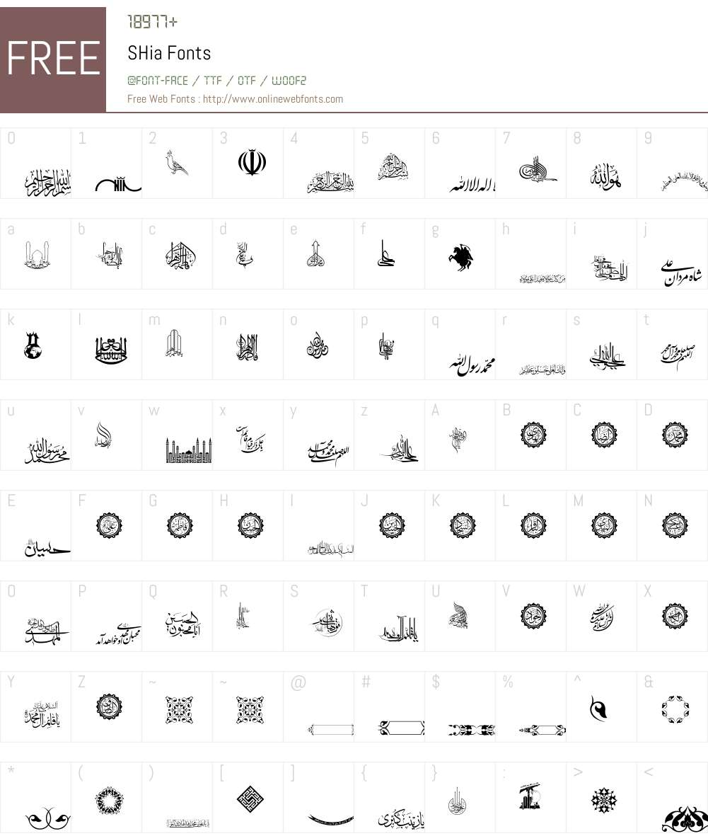 SHia 1.01 ( 1428/03/26 ) Fonts Free Download - OnlineWebFonts.COM