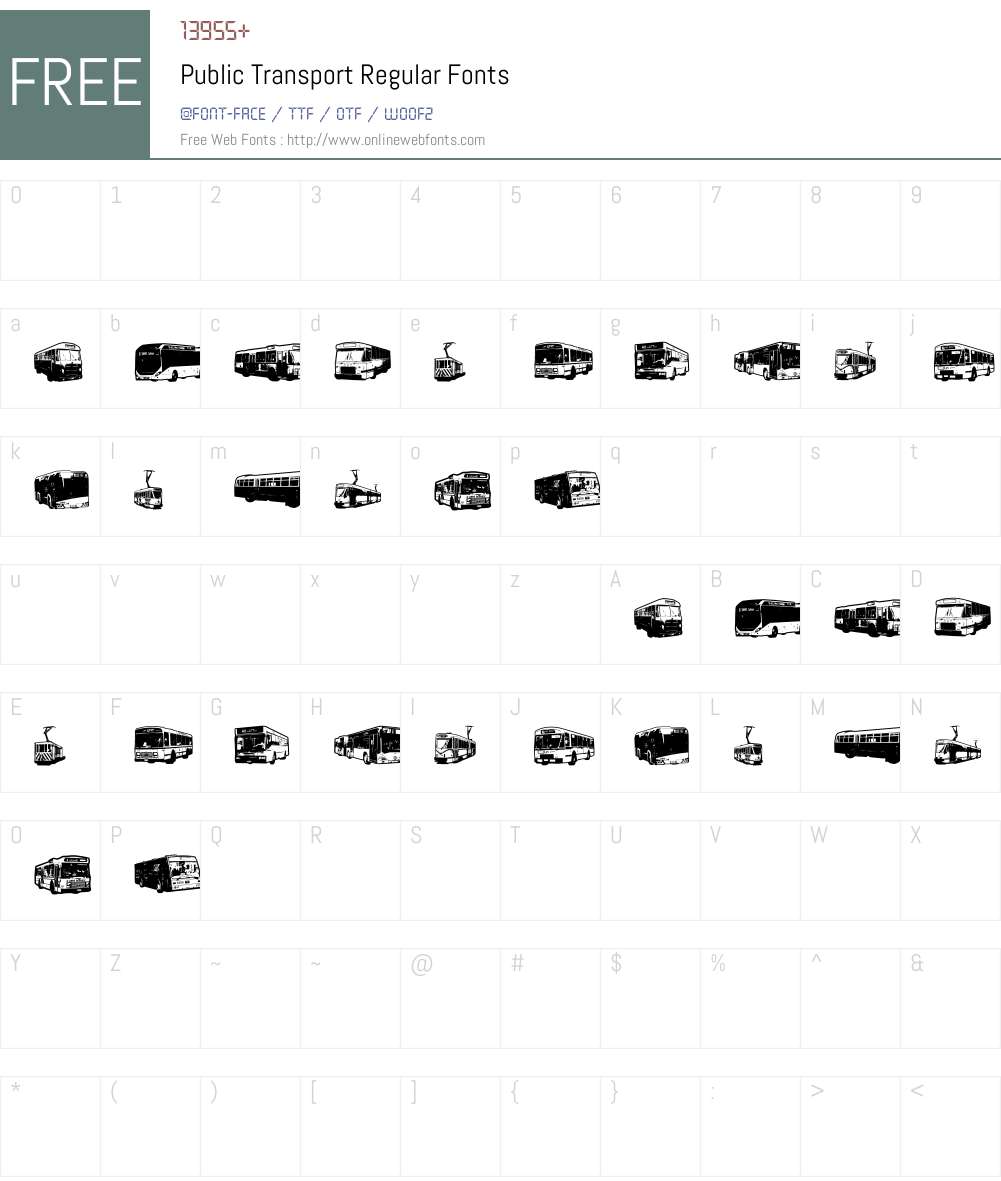 Public Transport Regular 1.000 Fonts Free Download - OnlineWebFonts.COM