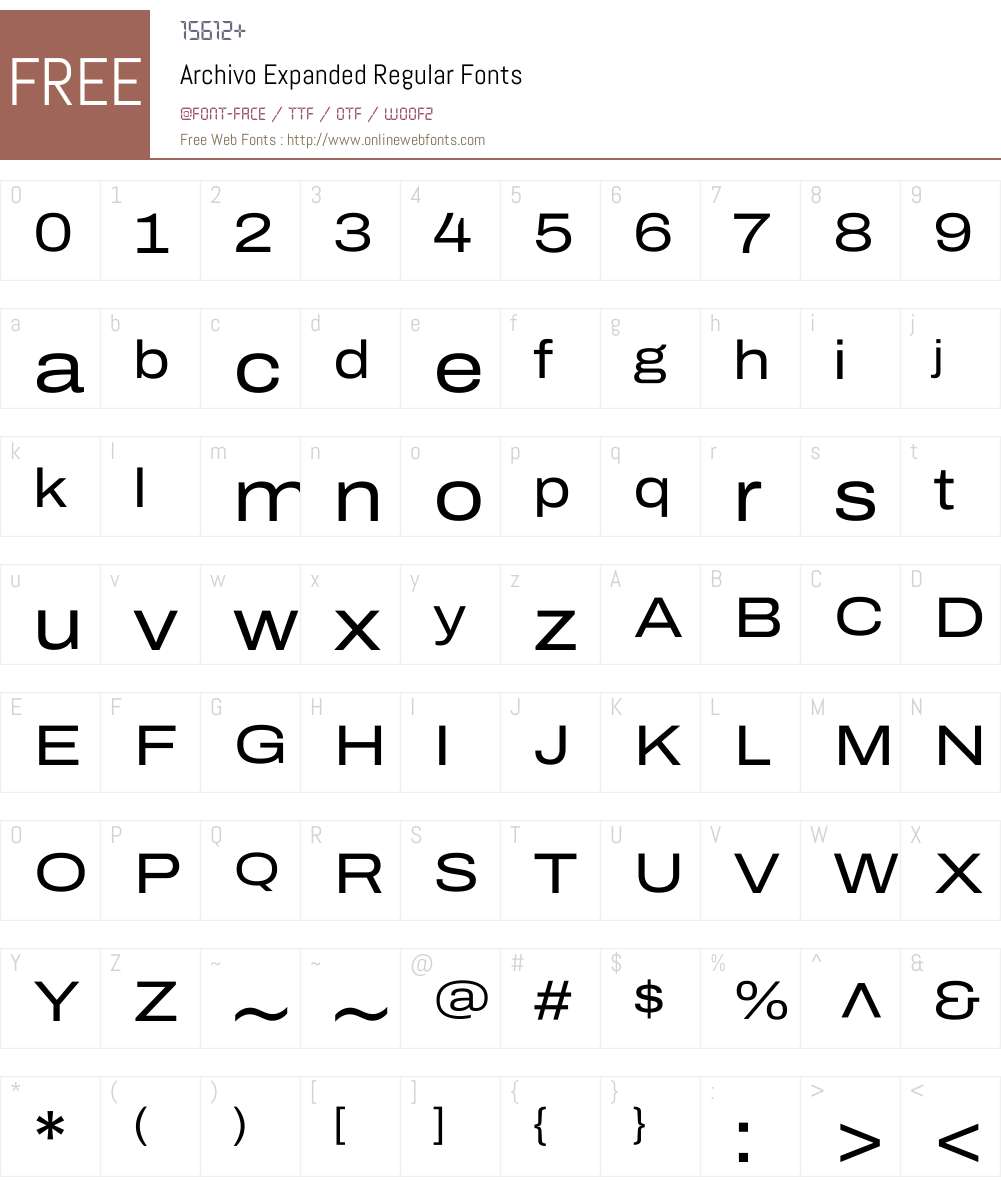 Archivo Expanded 2.001 Fonts Free Download - OnlineWebFonts.COM
