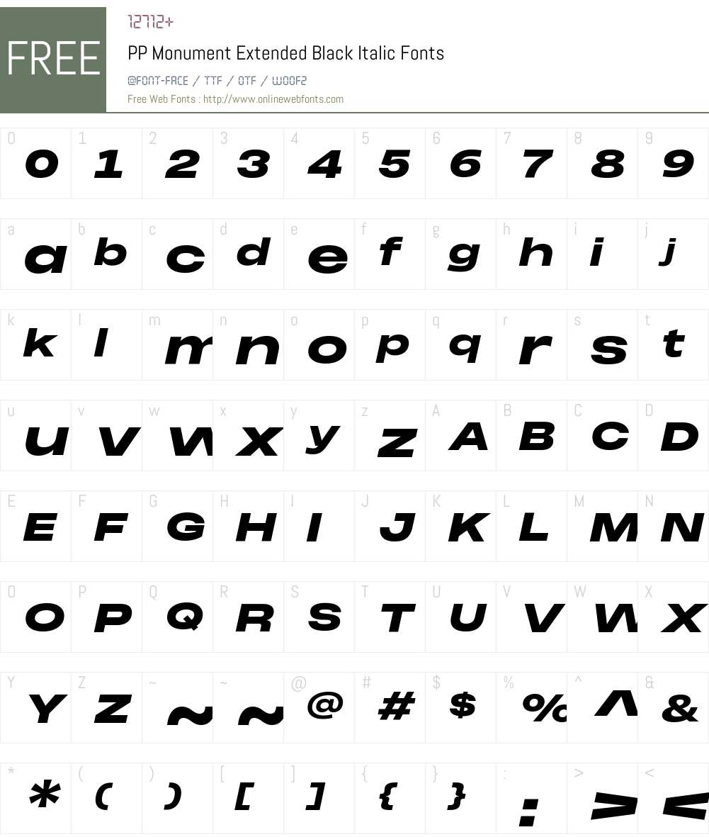 PP Monument Extended Black 3.000;FEAKit 1.0 Fonts Free Download ...