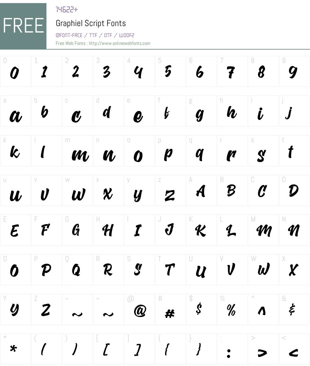 Graphiel Script 1.00;July 18, 2023;FontCreator 12.0.0.2539 64-bit Fonts Free Download ...