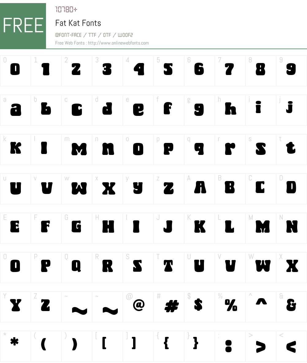 Fat Kat 1.002;Fontself Maker 3.5.8 Fonts Free Download - OnlineWebFonts.COM