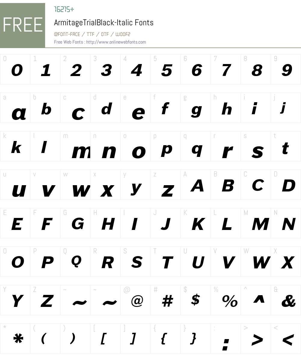 Armitage Trial Black 1.000 Fonts Free Download - OnlineWebFonts.COM