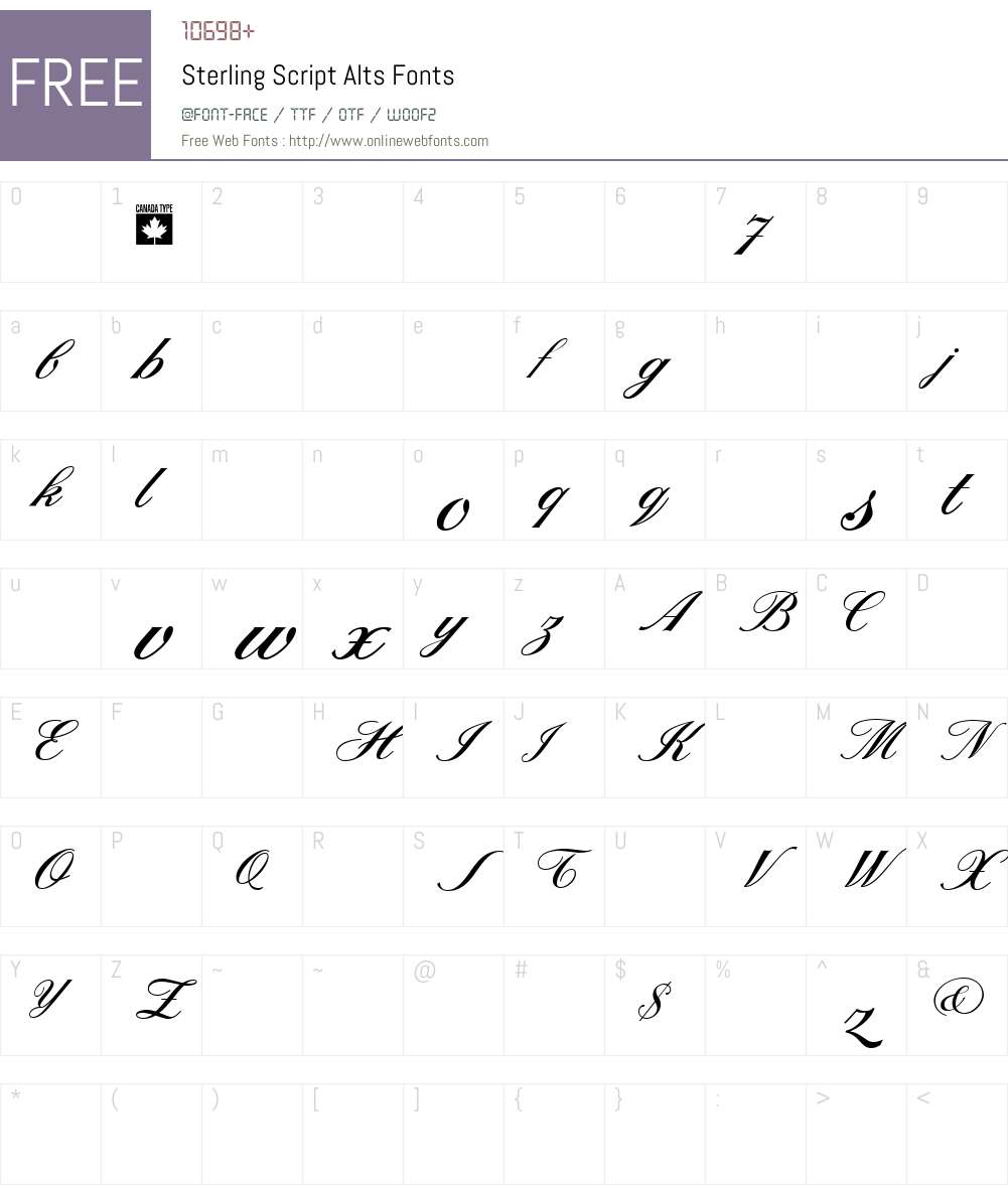 Sterling Script Alts 001.000 Fonts Free Download - OnlineWebFonts.COM