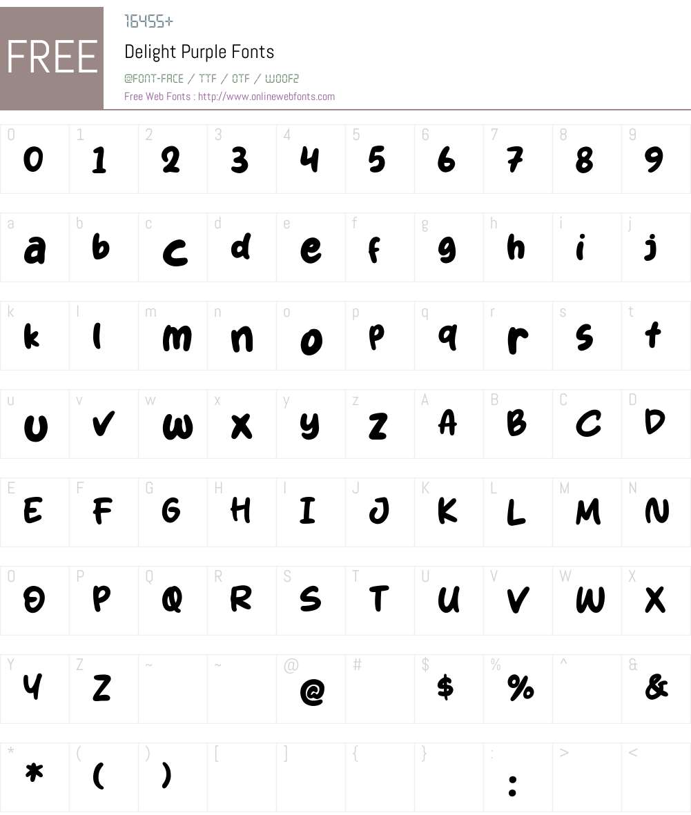 Delight Purple 1.000 Fonts Free Download - OnlineWebFonts.COM