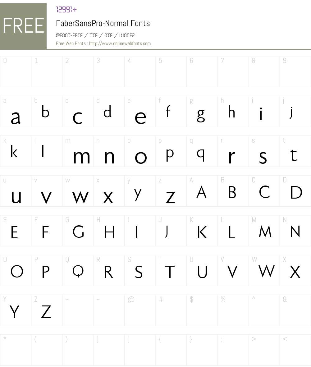 FaberSansPro-Normal 4.013 Fonts Free Download - OnlineWebFonts.COM