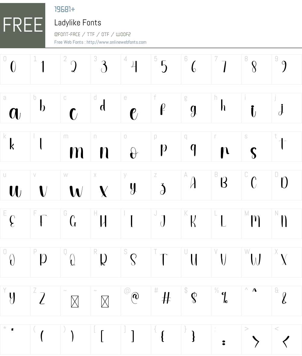 Ladylike 1.001;Fontself Maker 3.5.8 Fonts Free Download ...