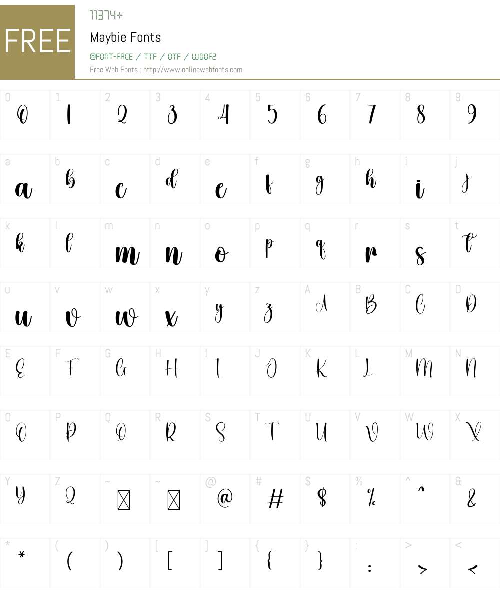 Maybie 1.002;Fontself Maker 3.5.8 Fonts Free Download - OnlineWebFonts.COM