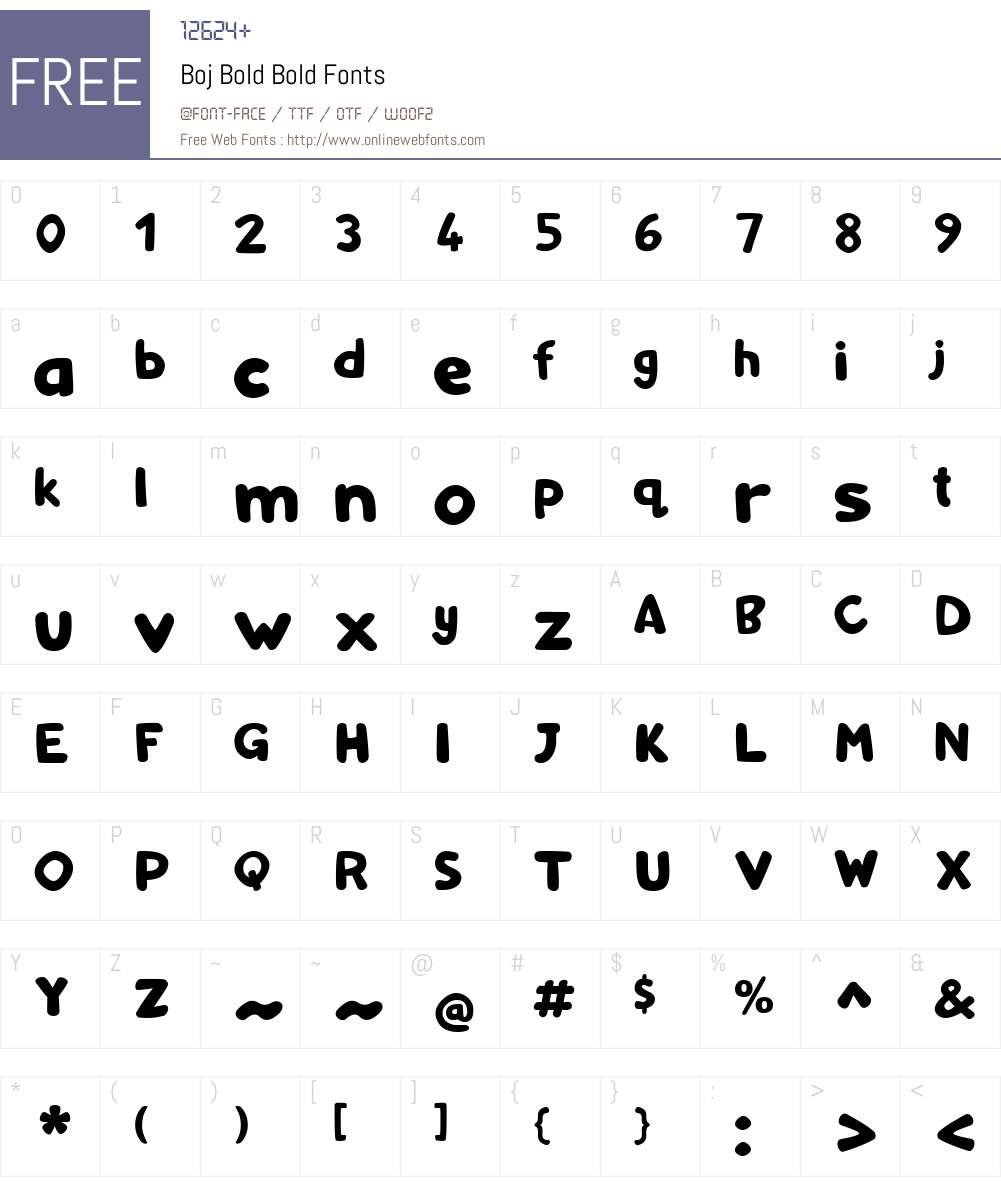 Boj Bold 1.019 Fonts Free Download - OnlineWebFonts.COM