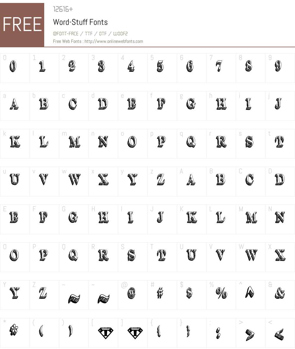 Word-Stuff 1.00 February 26, 2010, initial release Fonts Free Download ...