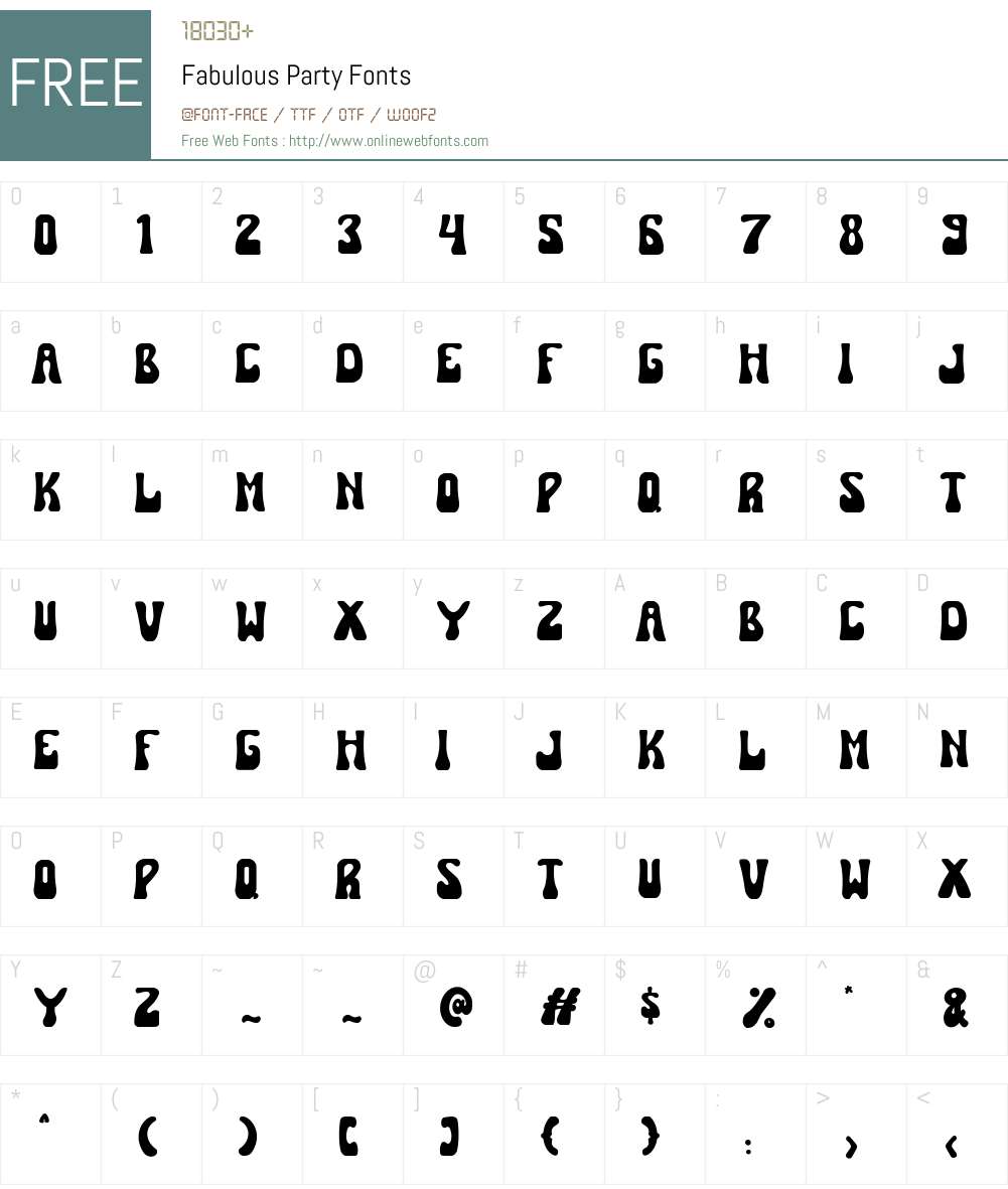 Fabulous Party 1.001;Fontself Maker 3.5.4 Fonts Free Download ...