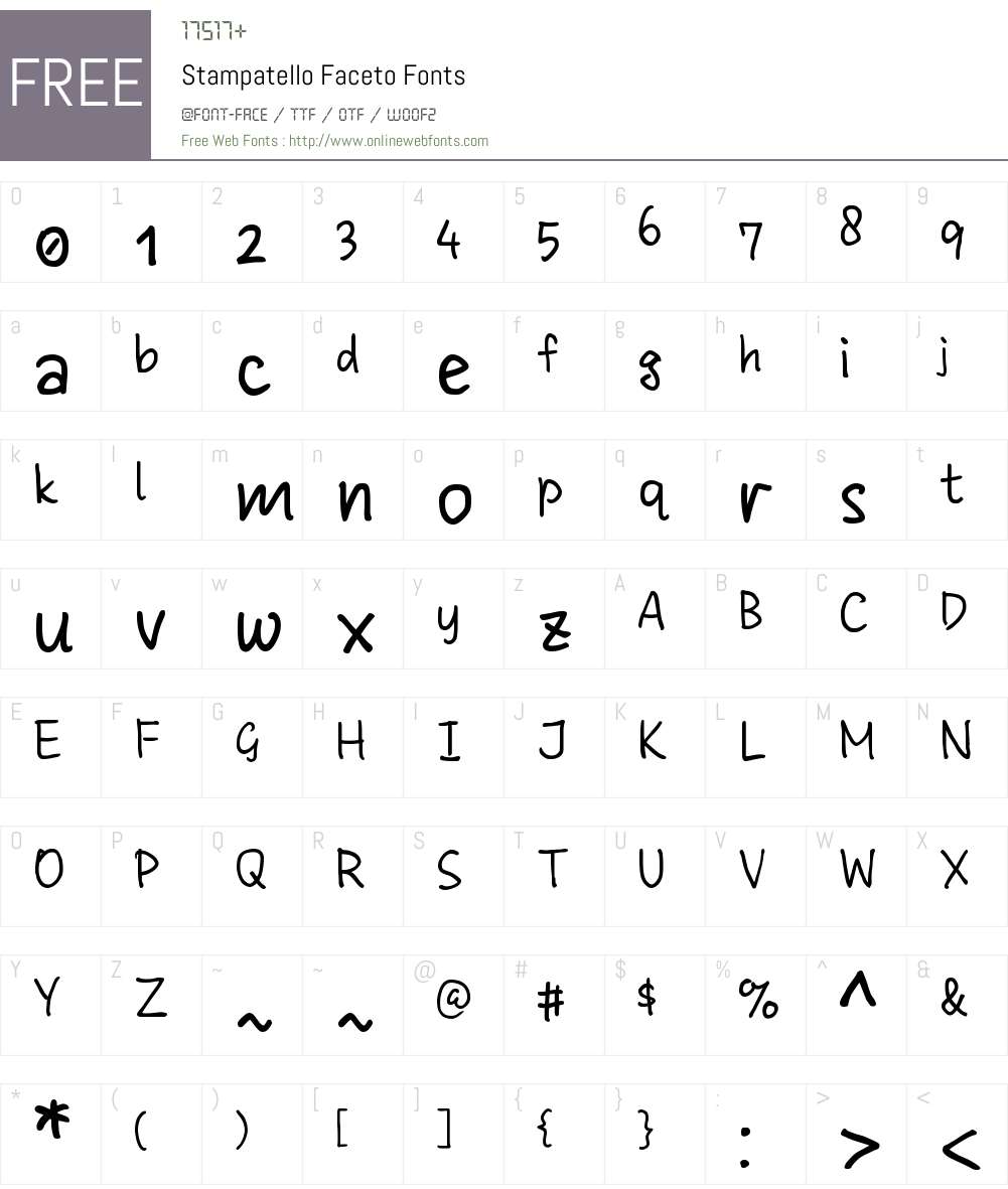 Stampatello Faceto 1.0 Fonts Free Download - OnlineWebFonts.COM
