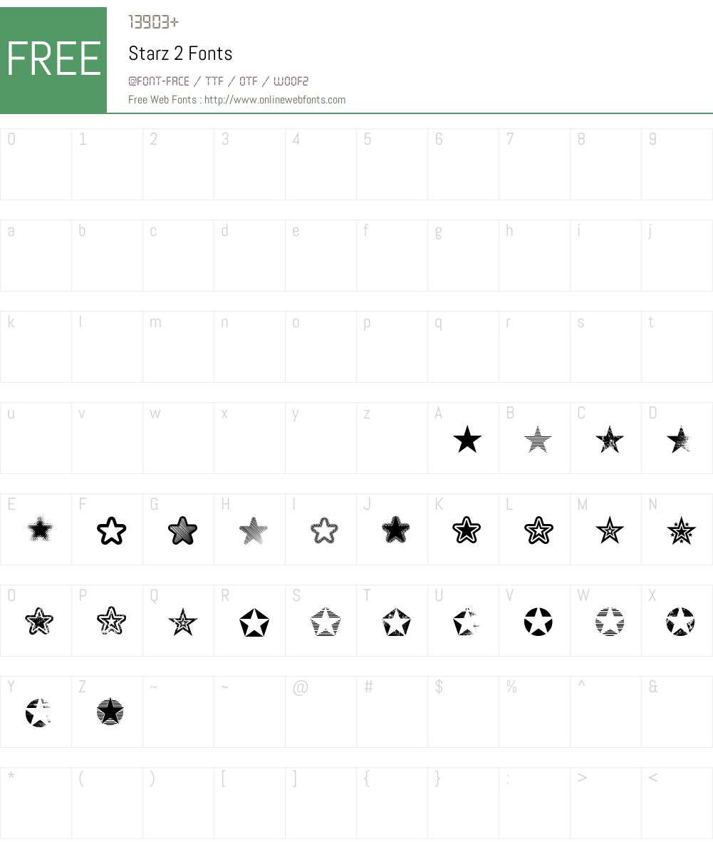 Starz 2 Fonts Free Download - OnlineWebFonts.COM