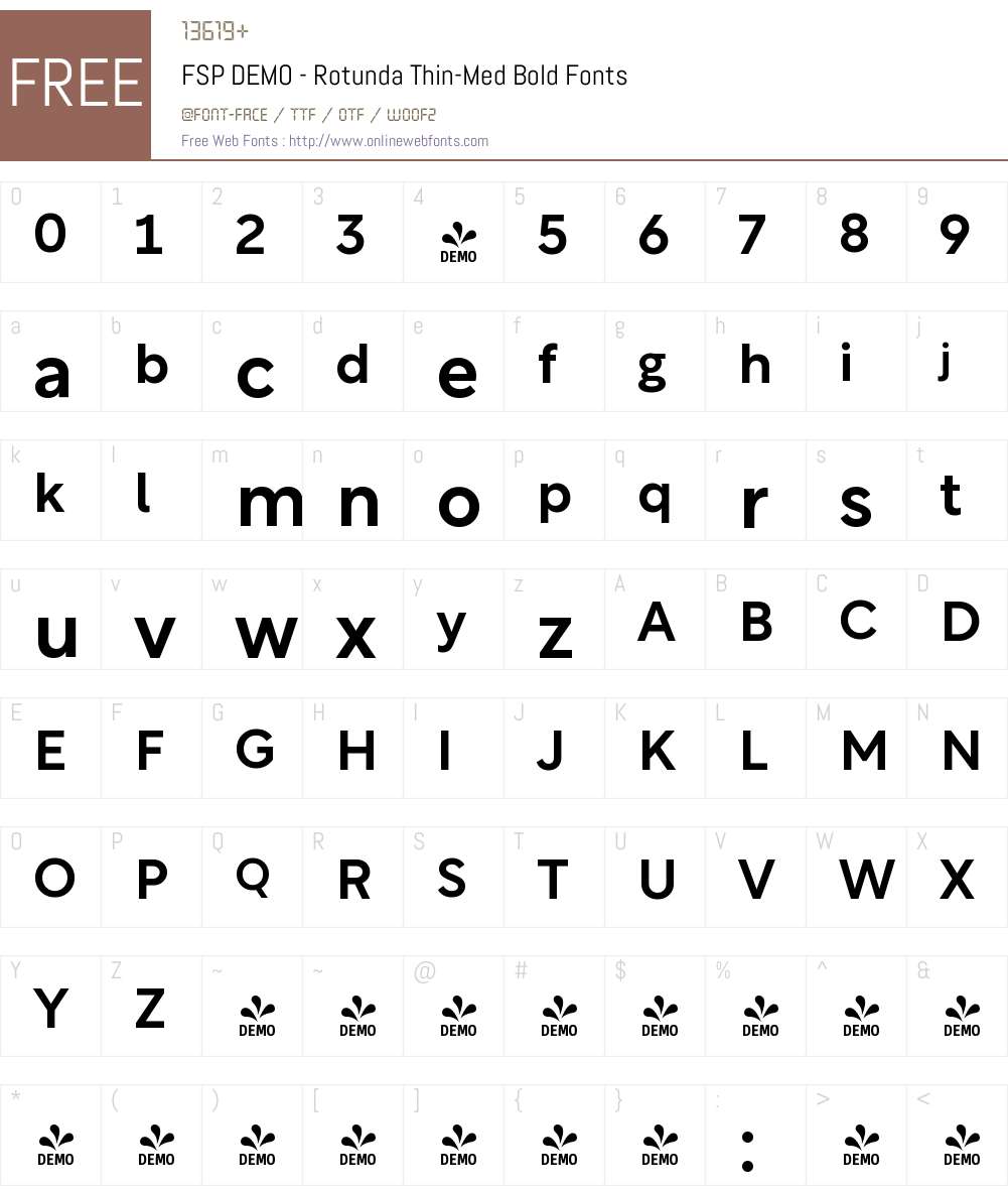 FSP DEMO - Rotunda Thin-Med 1.000 Fonts Free Download - OnlineWebFonts.COM
