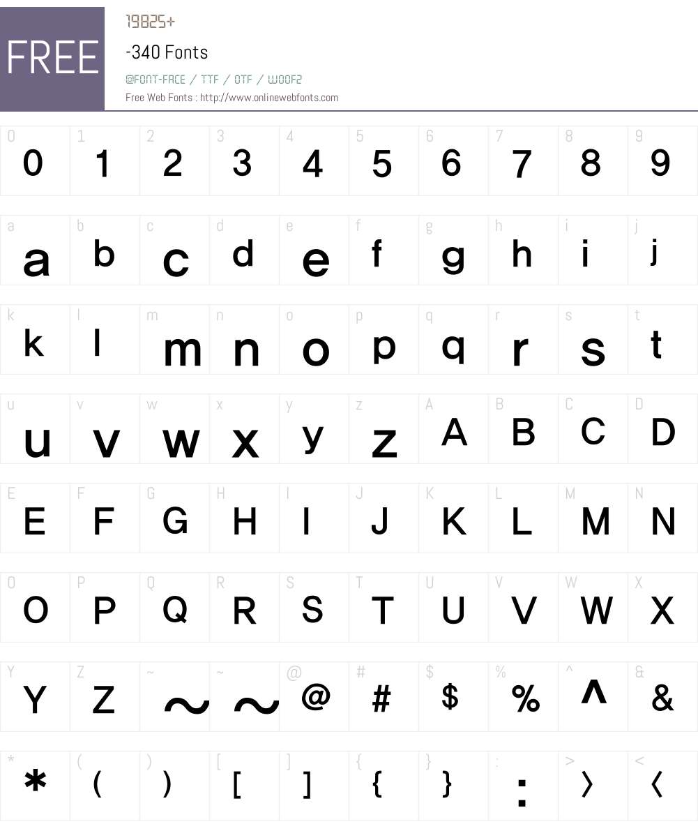 -340 2.00 Fonts Free Download - OnlineWebFonts.COM