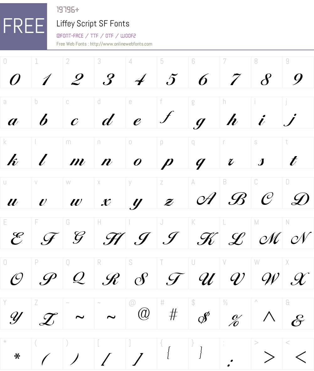 Liffey Script SF V1 Altsys Fontographer 3.5 9/23/93 Fonts Free Download ...