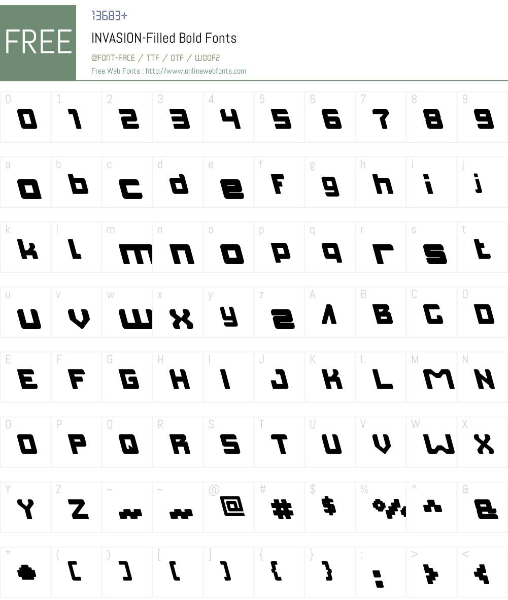 INVASION-Filled Bold 1.00;October 4, 2018;FontCreator 11.5.0.2427 64 ...