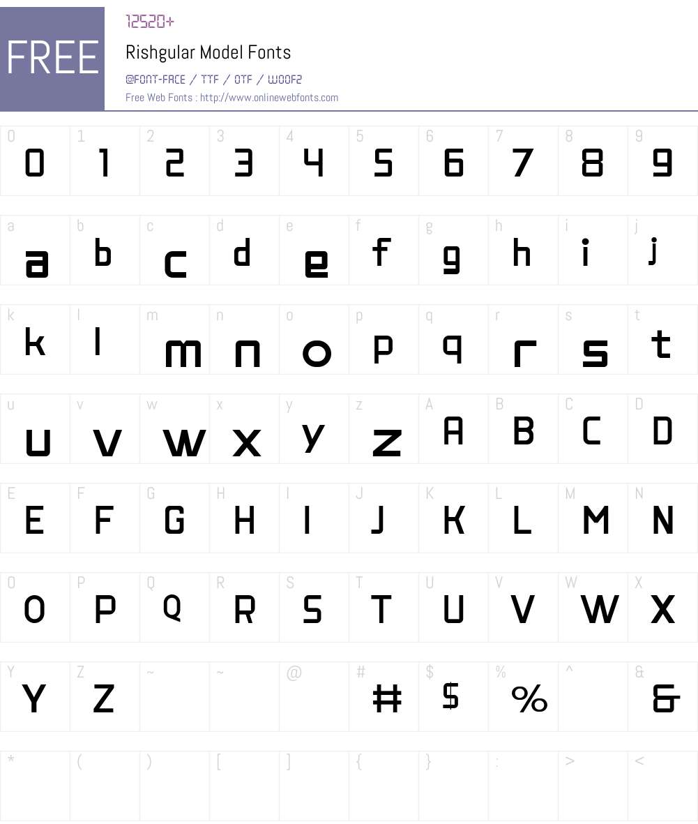 Rishgular Model 1.000;February 16, 2025;FontCreator 14.0.0.2901 64-bit ...