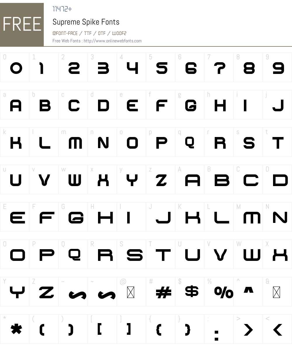 Supreme Spike 1.002;Fontself Maker 3.5.9 Fonts Free Download ...