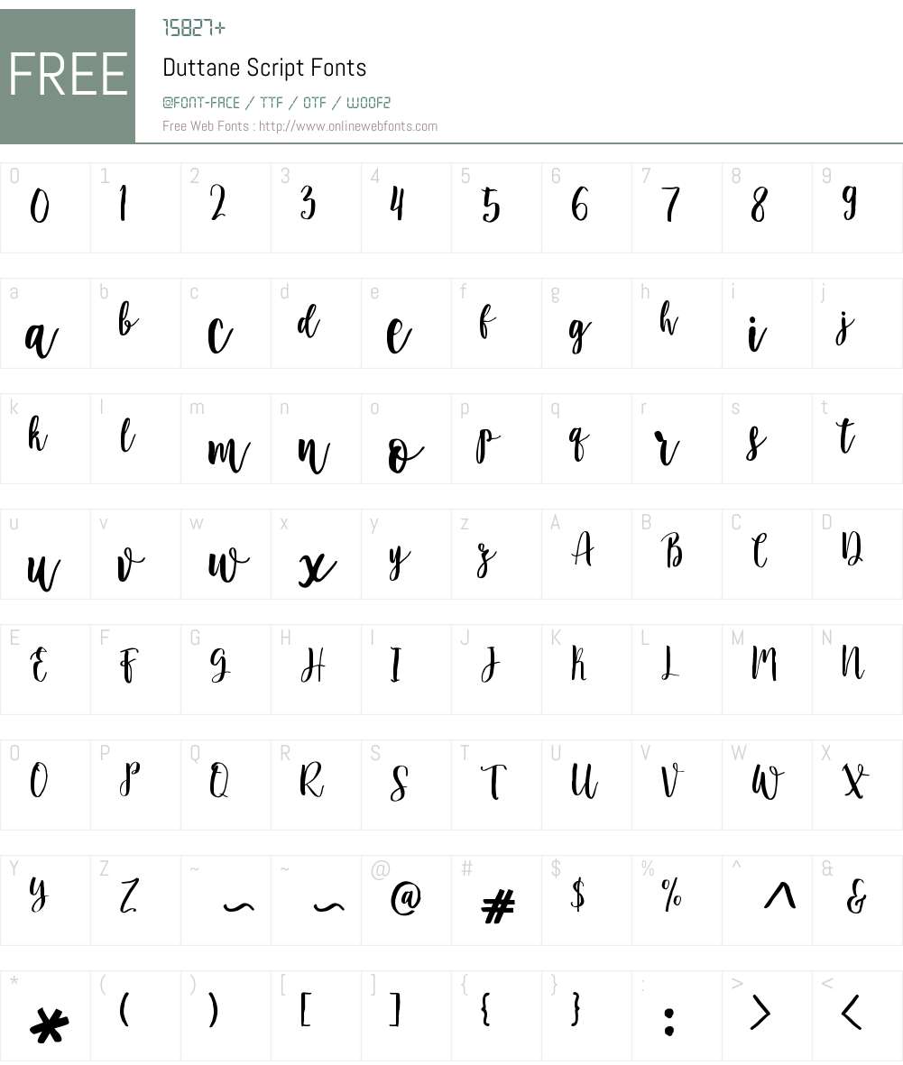 Duttane Script 1.000 Fonts Free Download - OnlineWebFonts.COM