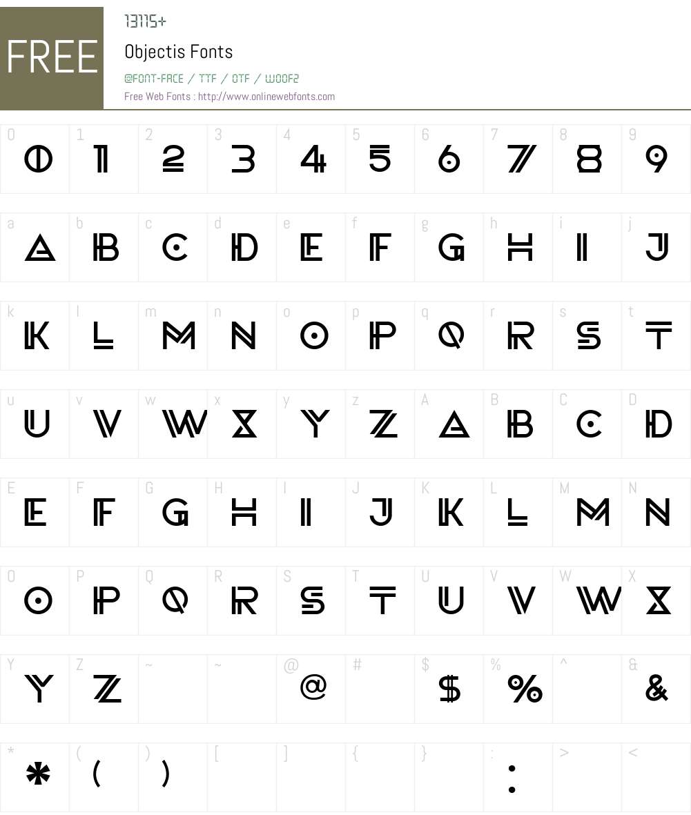 Objectis 1.000 Fonts Free Download - OnlineWebFonts.COM