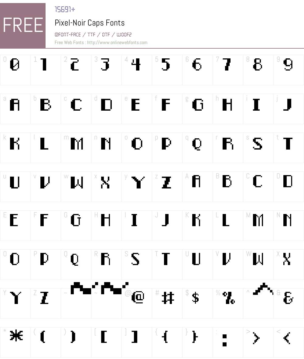 Pixel-Noir Caps 1.0 Fonts Free Download - OnlineWebFonts.COM