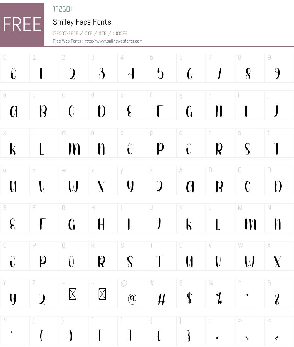 Smiley Face 1.001;Fontself Maker 3.5.8 Fonts Free Download ...