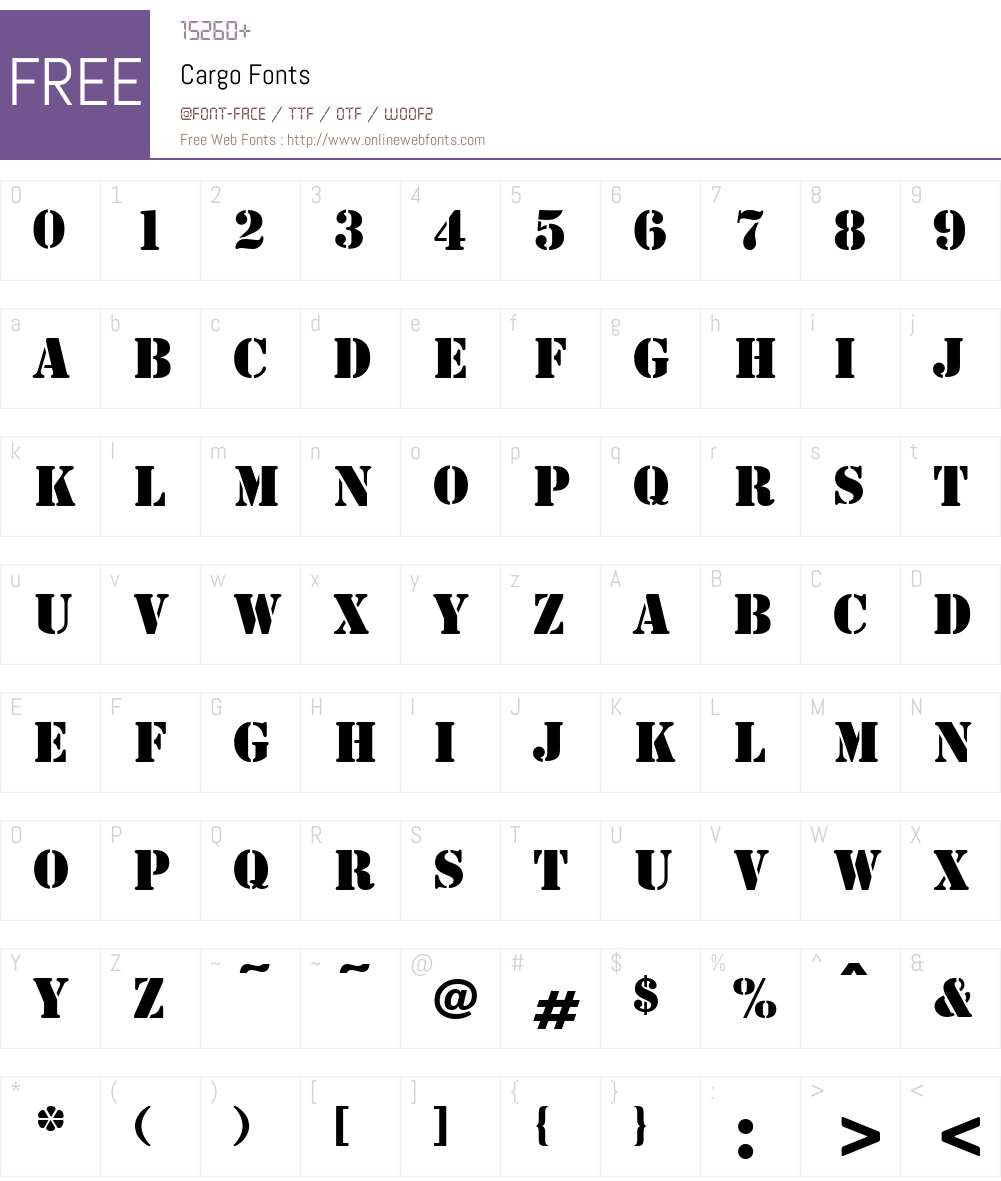Cargo Rev. 002.001 Fonts Free Download - OnlineWebFonts.COM