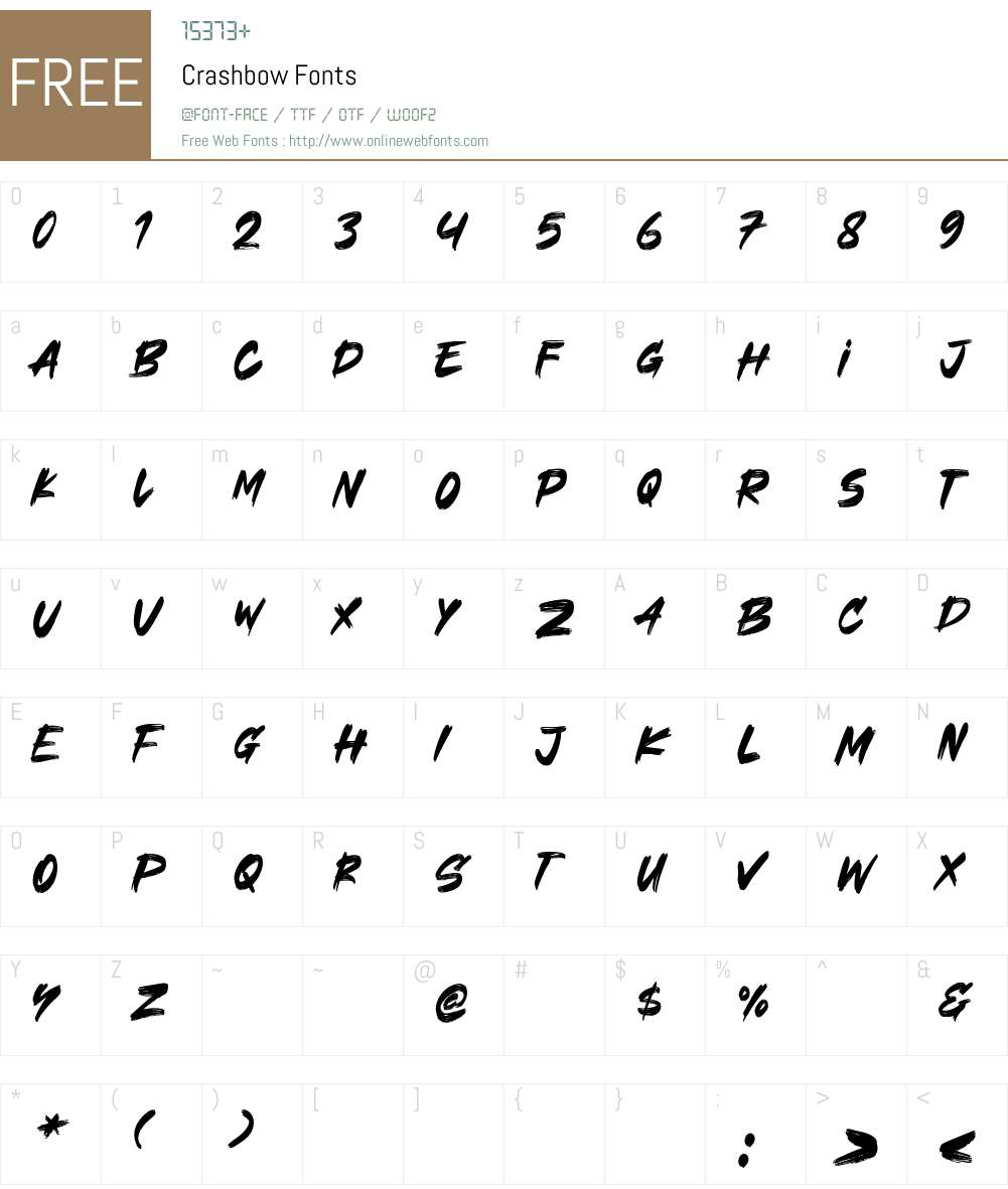 Crashbow 1.000 Fonts Free Download - OnlineWebFonts.COM