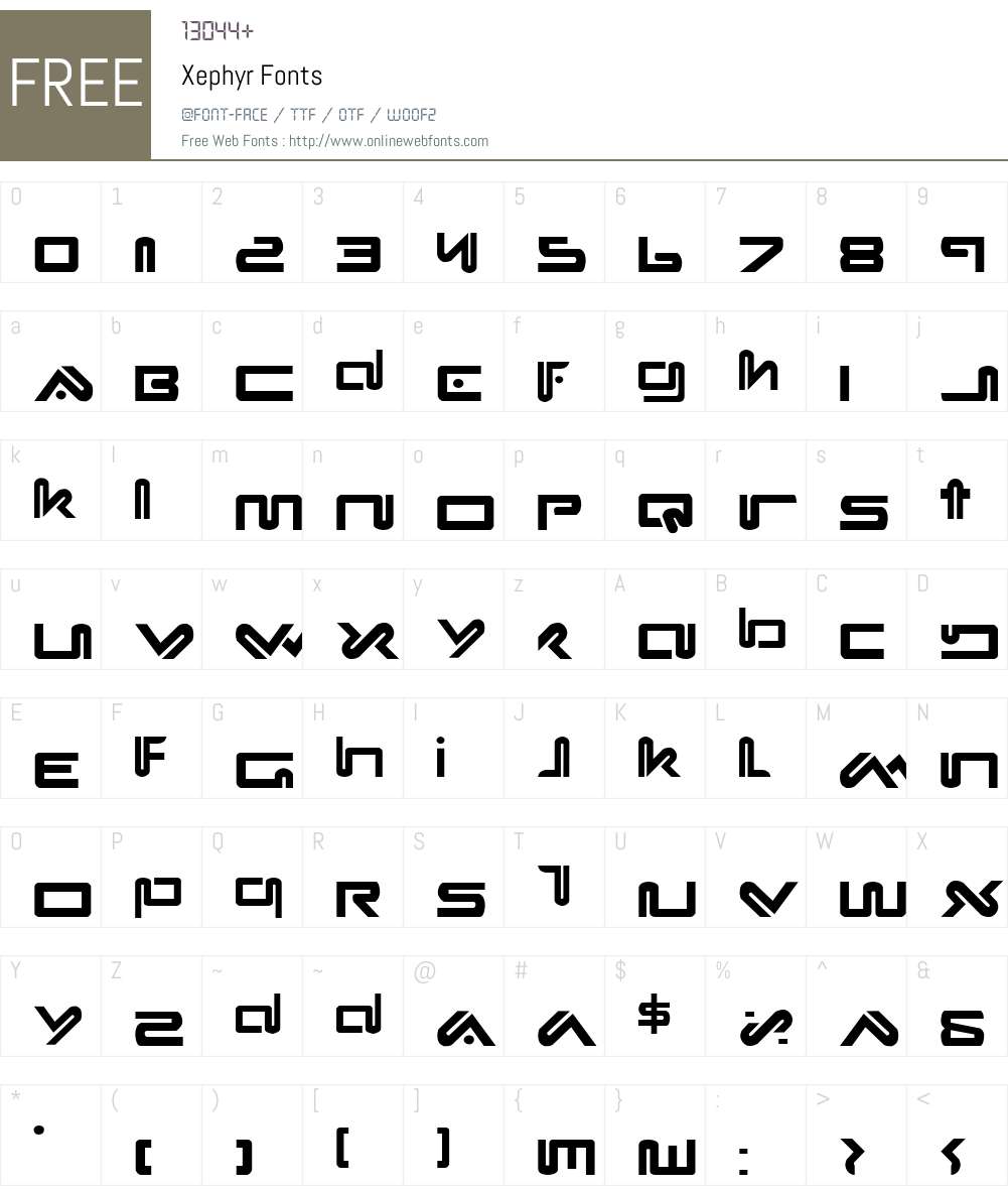 Xephyr 1 Fonts Free Download - OnlineWebFonts.COM